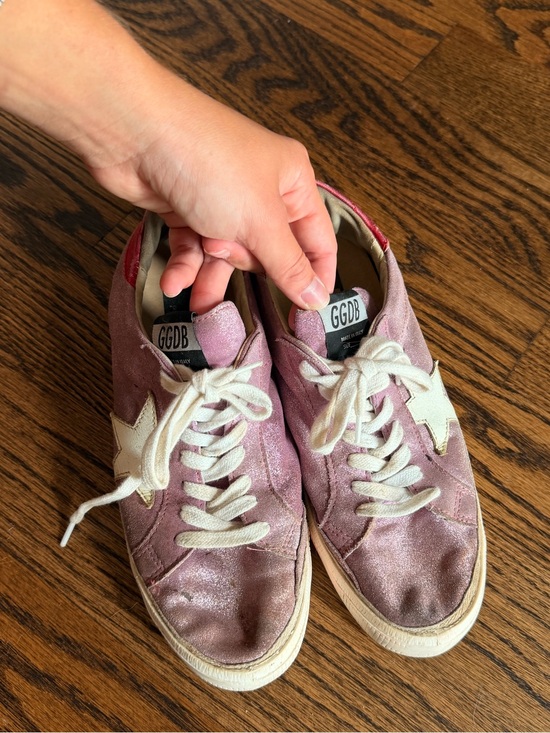 Golden Goose | Shoes | Golden Goose May Pink Glitter Superstar Sneakers ...